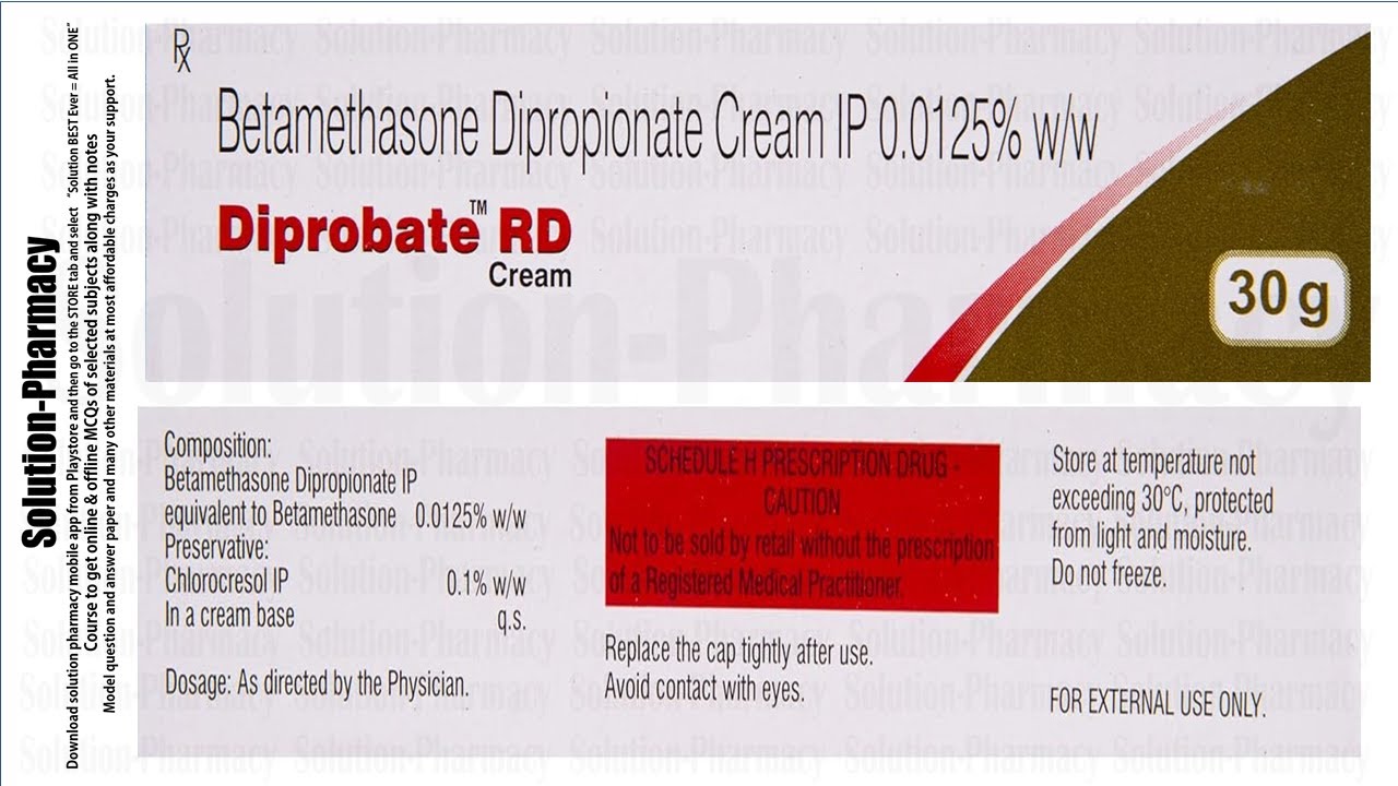 Diprobate RD Cream | Betamethasone Cream | Treatment of Skin ...