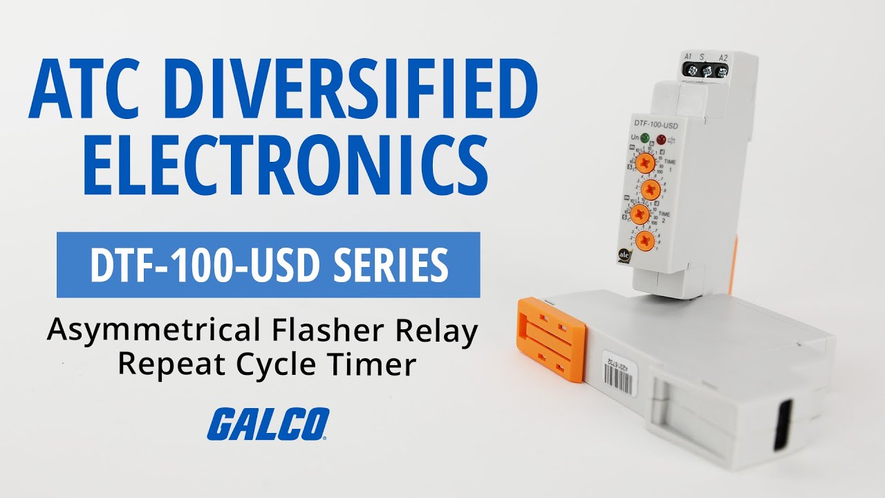 ATC DTF100 USD Series DIN Rail Mount Asymmetric Flasher / Repeat Cycle ...