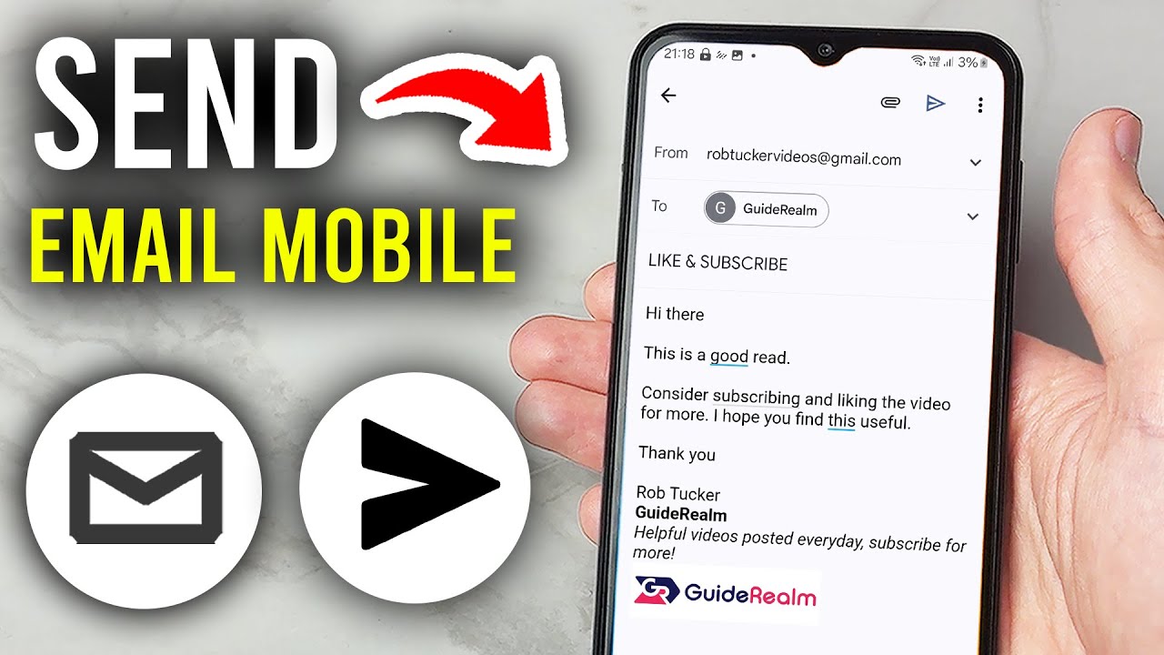 How To Send Email From Mobile - Step By Step - YouTube