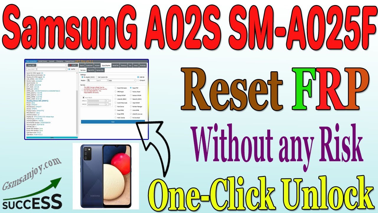 Samsung Galaxy A02S SM-A025F Reset FRP UNLOCK android 11 One-CLICK BY ...