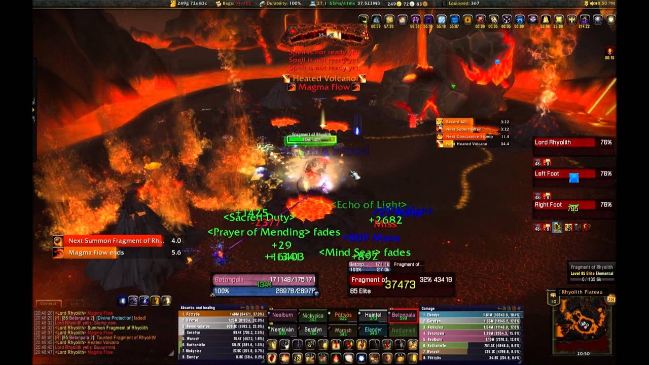 maniac-eu-ragnaros-vs-lord-rhyolith-10man-prot-paladin-pov-youtube