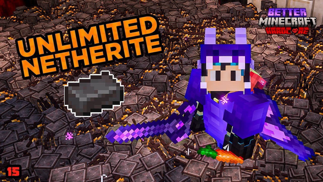 I built NETHERITE Farm In Better MC | Timelapse Ep 15 - YouTube
