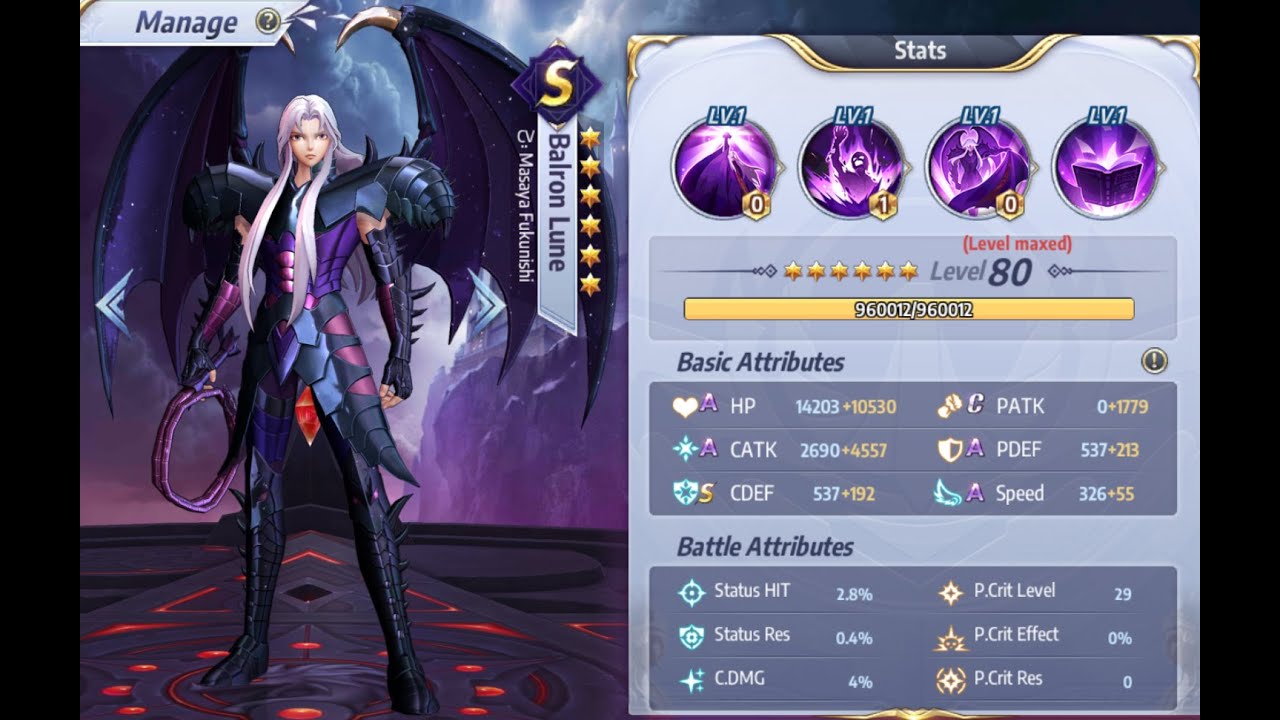 Saint Seiya Awakening KOTZ - Balron Lune: full review by Kanon Gaming ...
