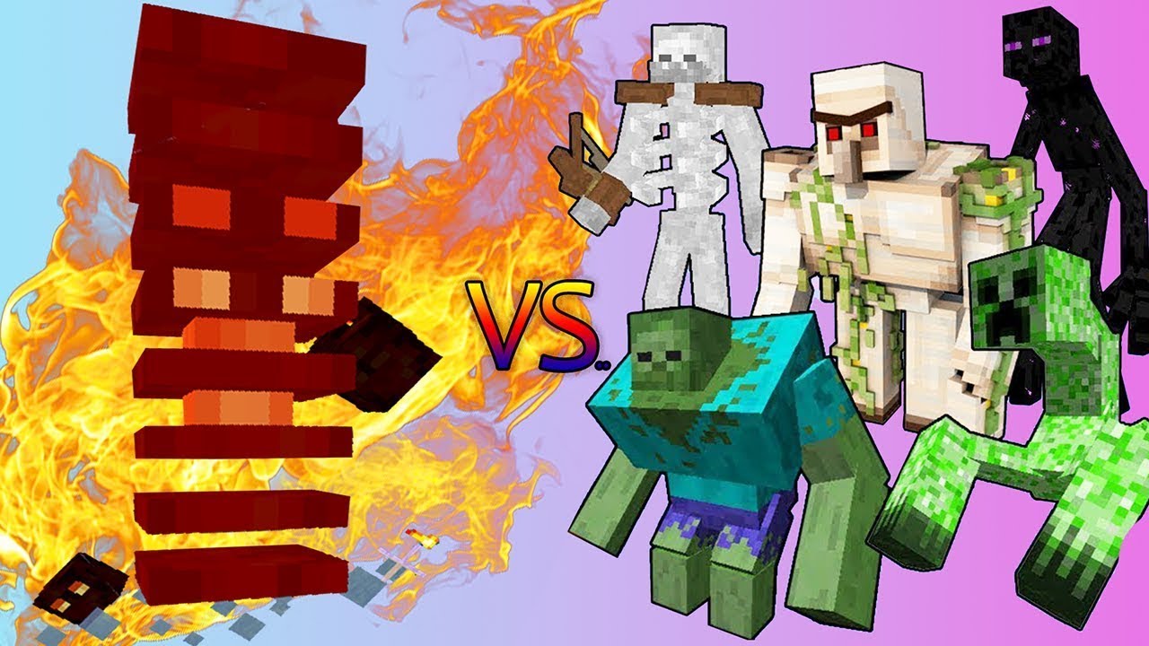 Fire Magma Vs. Mutant Monsters in Minecraft! - YouTube