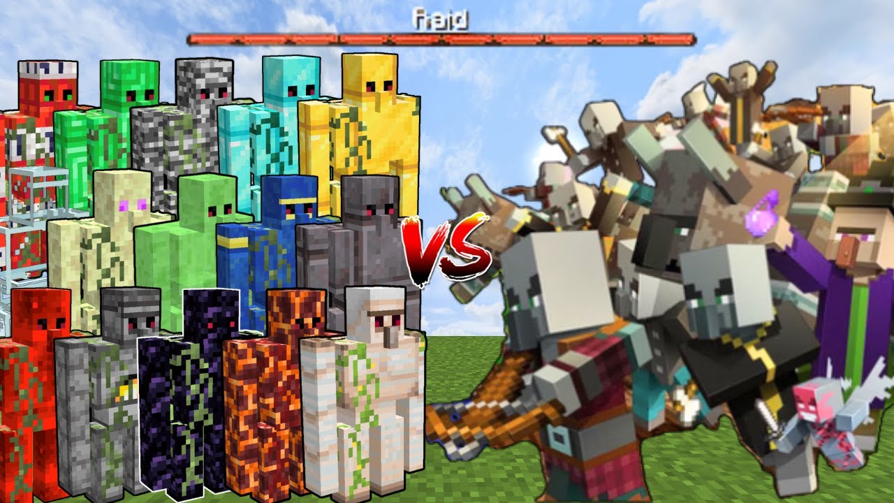 how many waves of a raid can every minecraft golem survive? - YouTube