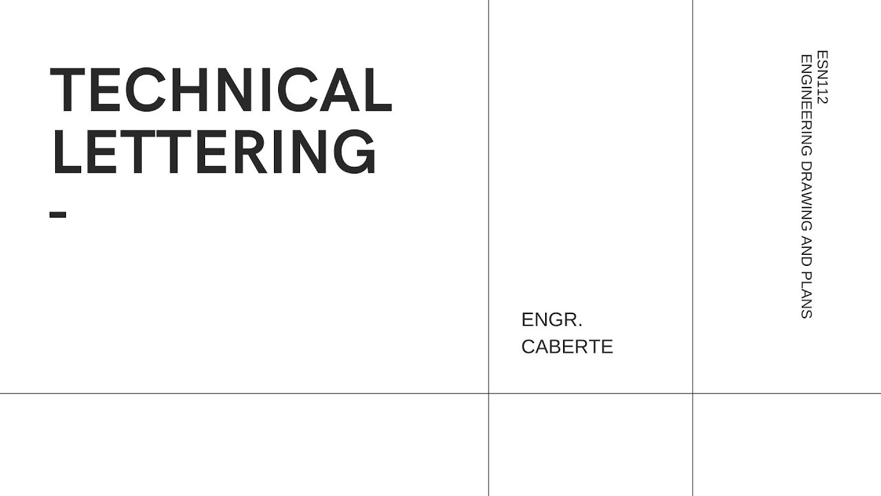 BASICS OF TECHNICAL LETTERING - YouTube