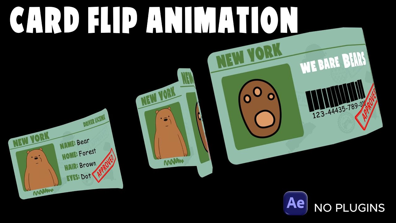 Card Flip Animation in After Effects (No Plugins!) | Easy Page Turn ...