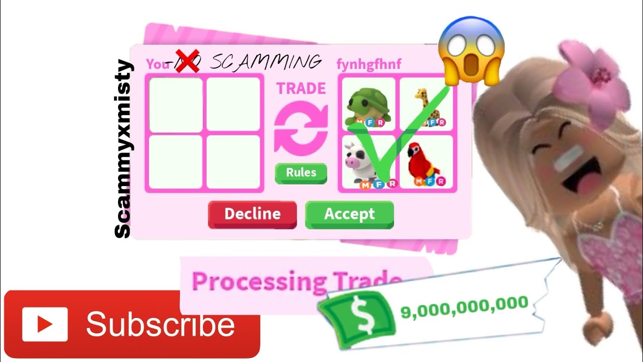 ADOPT ME *cough* FAKE SCAMMING BACK AT IT AGAIN (funny) - YouTube