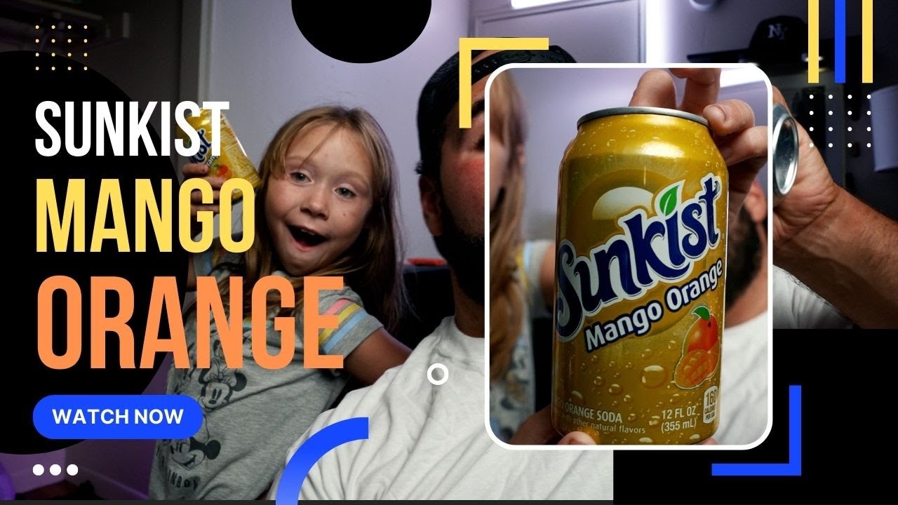 NEW SUNKIST MANGO ORANGE SODA REVIEW - YouTube