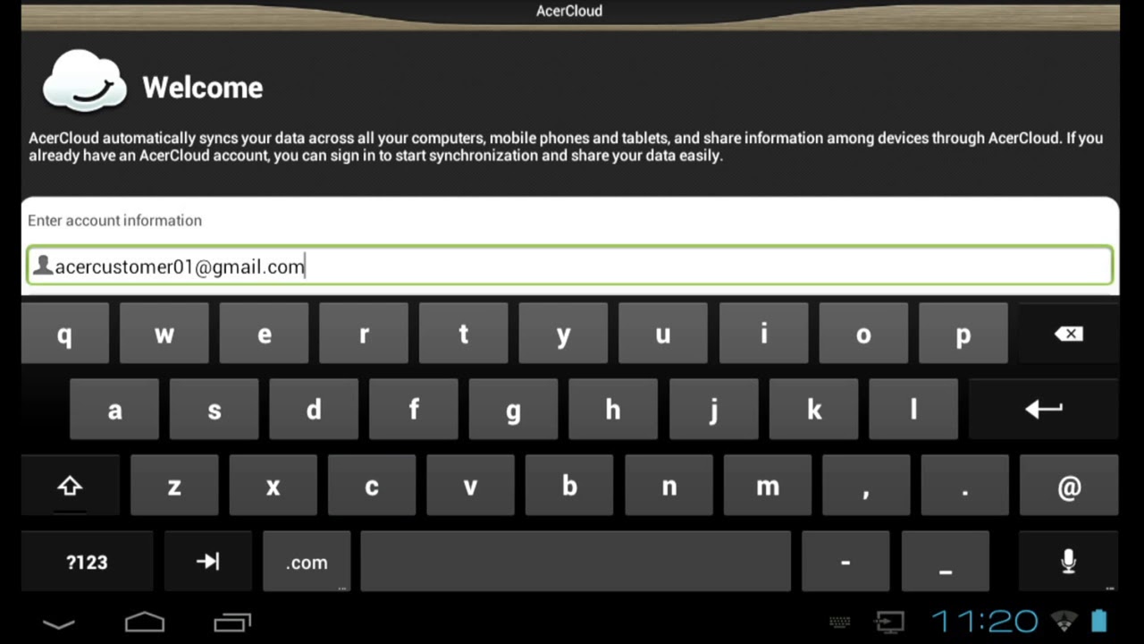 AcerCloud Part 2 Android Setup - YouTube