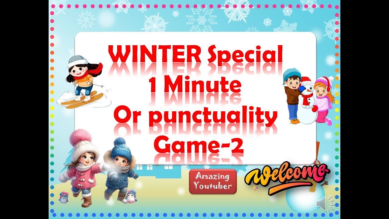 Winter Theme 1 minute game or punctuality | Big group Game December ...