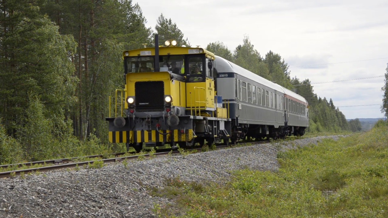 Keitele-museon Tka7 vetää matkustajajunaa. - YouTube