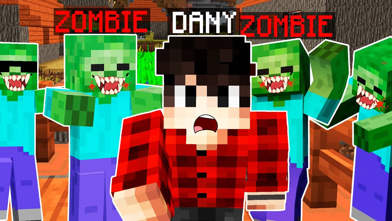We are being chased by rabid zombies! | Zombie Virus in Minecraft | 1 ...
