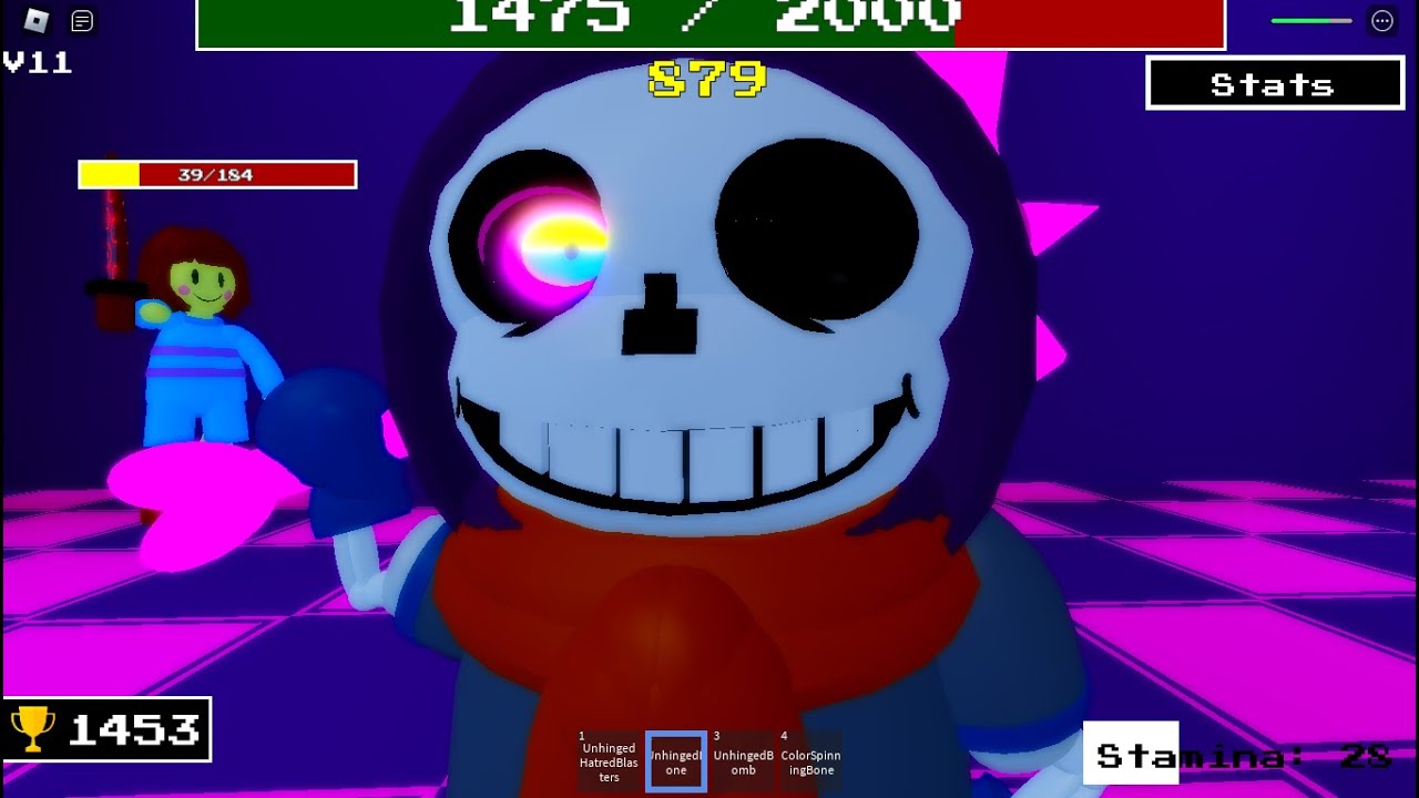 UT:endless route uh sans extra lvl showcase + gameplay in roblox - YouTube
