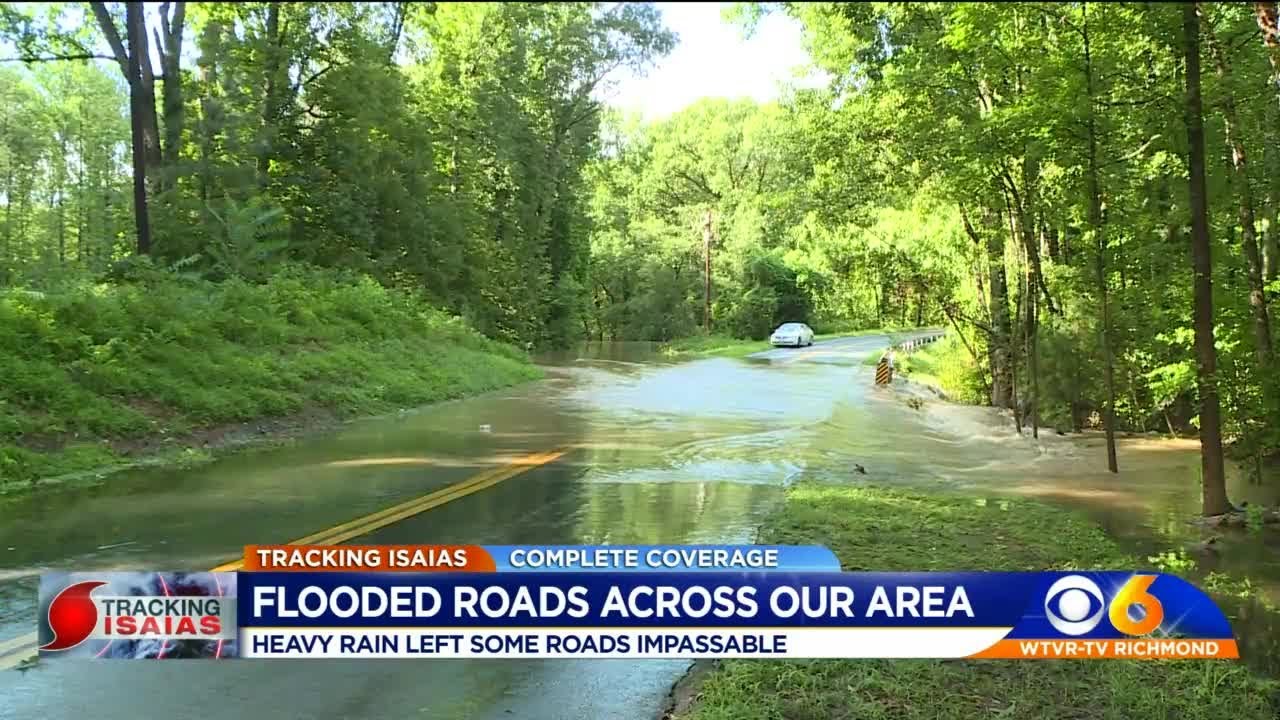 Heavy rains leaves roads impassable across Central Virginia - YouTube