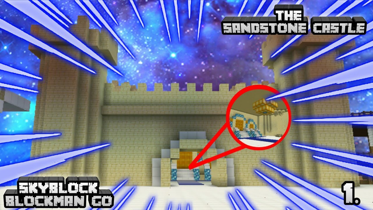 Tour Of My Skyblock Island - SAND STONE CASTLE | Blockman go - Blocky ...