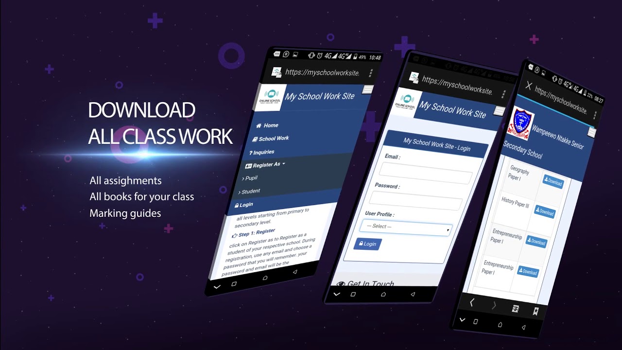 MY SCHOOL WORK SITE WEB AND APP - YouTube