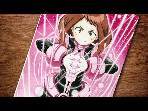 SPEED DRAWING OCHACO URARAKA - BOKU NO HERO ACADEMIA - COLLAB - Desenhando Uraraka