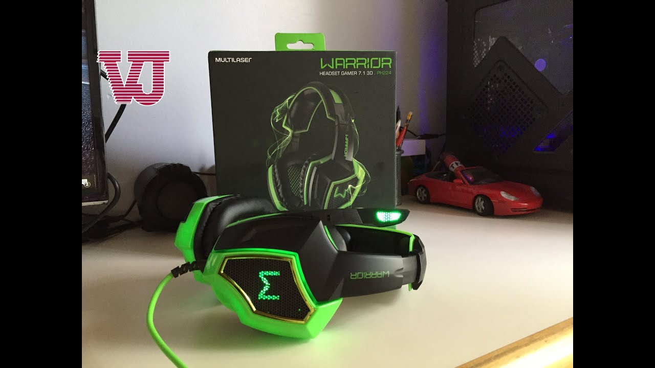 Headset Gamer Warrior PH224 Multilaser 7.1 3D Unboxing - YouTube
