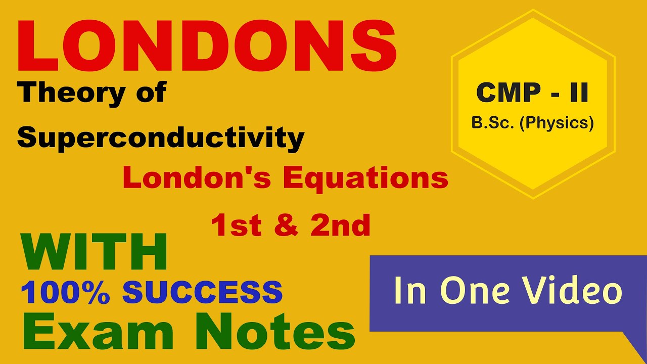 London's Theory | London's Equations | Superconductivity | # ...