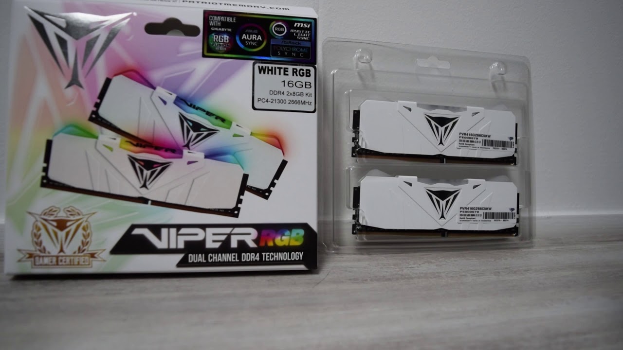 Patriot Viper RGB DDR4 2666mhz Memory - White - YouTube