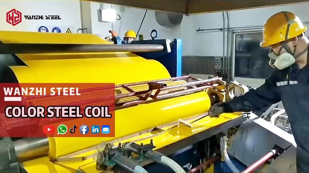 【Coated Steel】-Aluminized magnesium-zinc coil production line | Wanzhi Steel - YouTube
