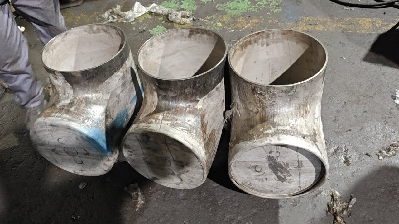 12inch tee hydro forming machine - YouTube