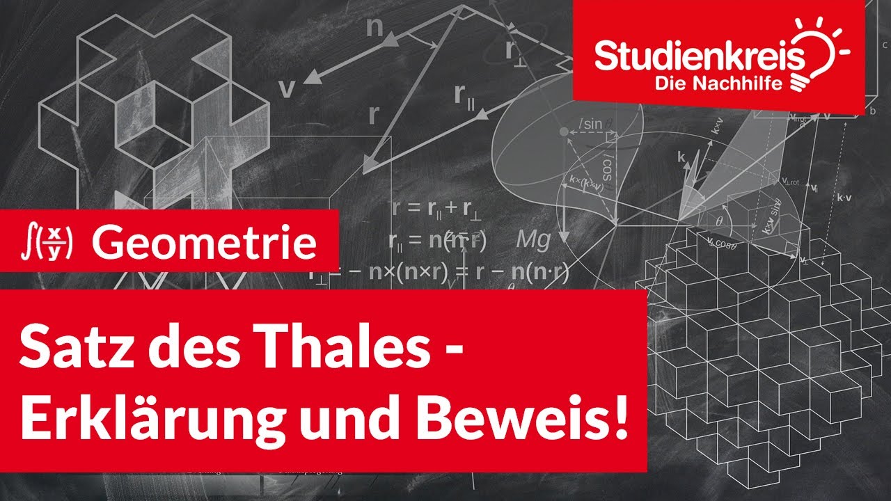 Satz des Thales - Erklärung und Beweis! | Mathe verstehen mit dem ...