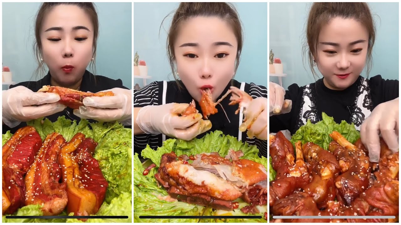Quick Eating MUKBANG ASMR real sound fall water mouth 16 - YouTube