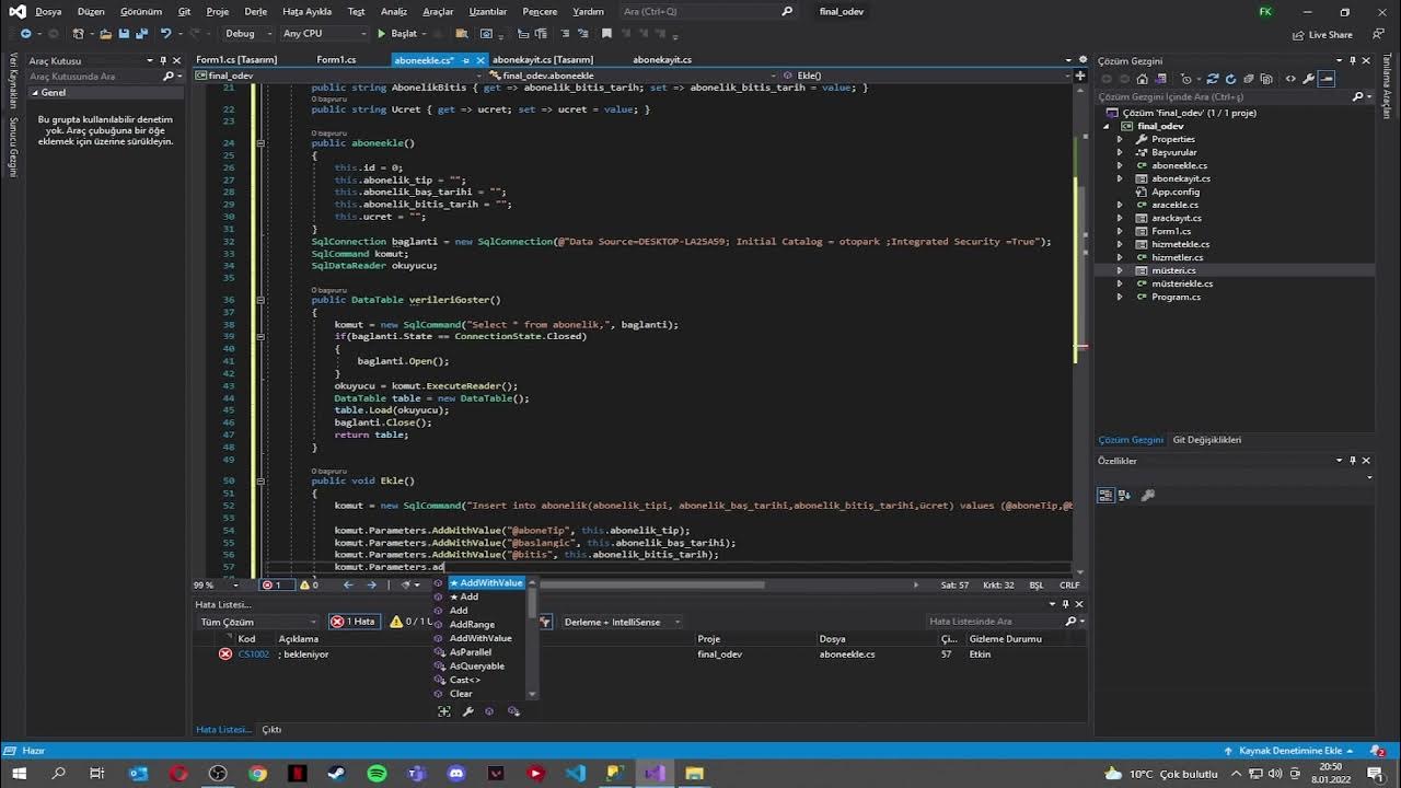 C# Visual Studio ile otopark otomasyonu kodları - YouTube