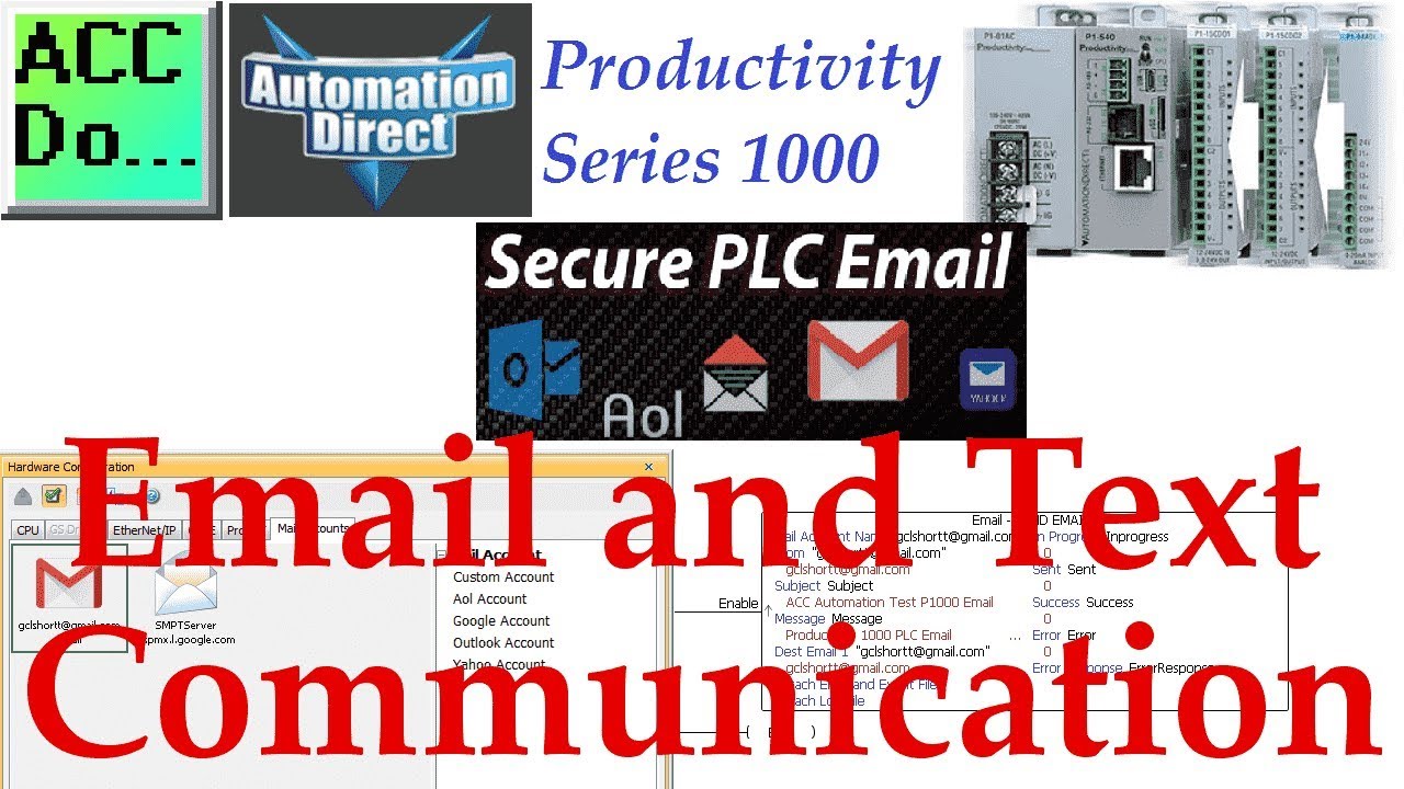 Productivity 1000 Series PLC Email and Text Communication - YouTube
