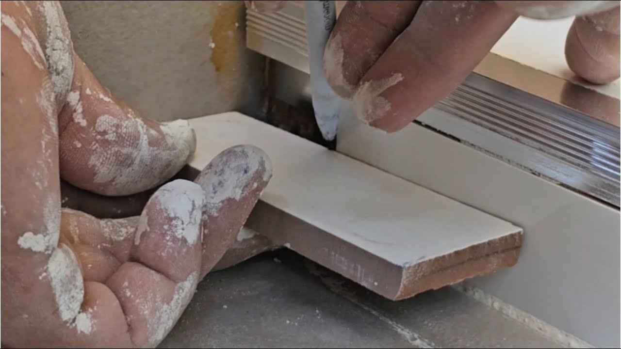 Tile Art!! Amazing Way To Install A Threshold With Ceramic Tiles - YouTube