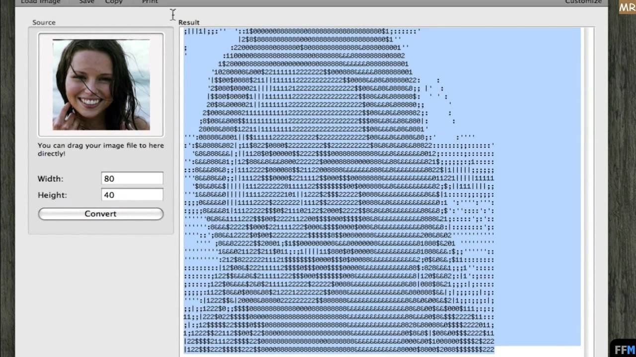 Convert JPG to Text Art Free on Mac-MR - YouTube