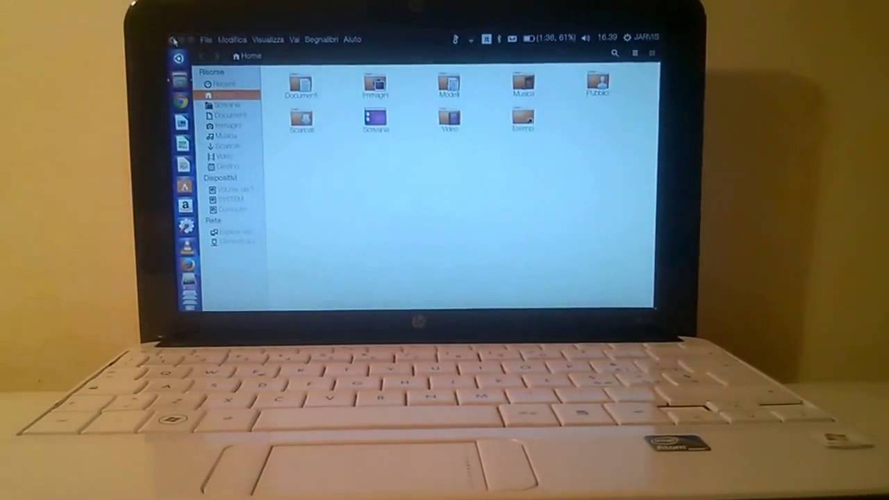 Linux Ubuntu 14 04 in esecuzione su HP Mini 110 - YouTube