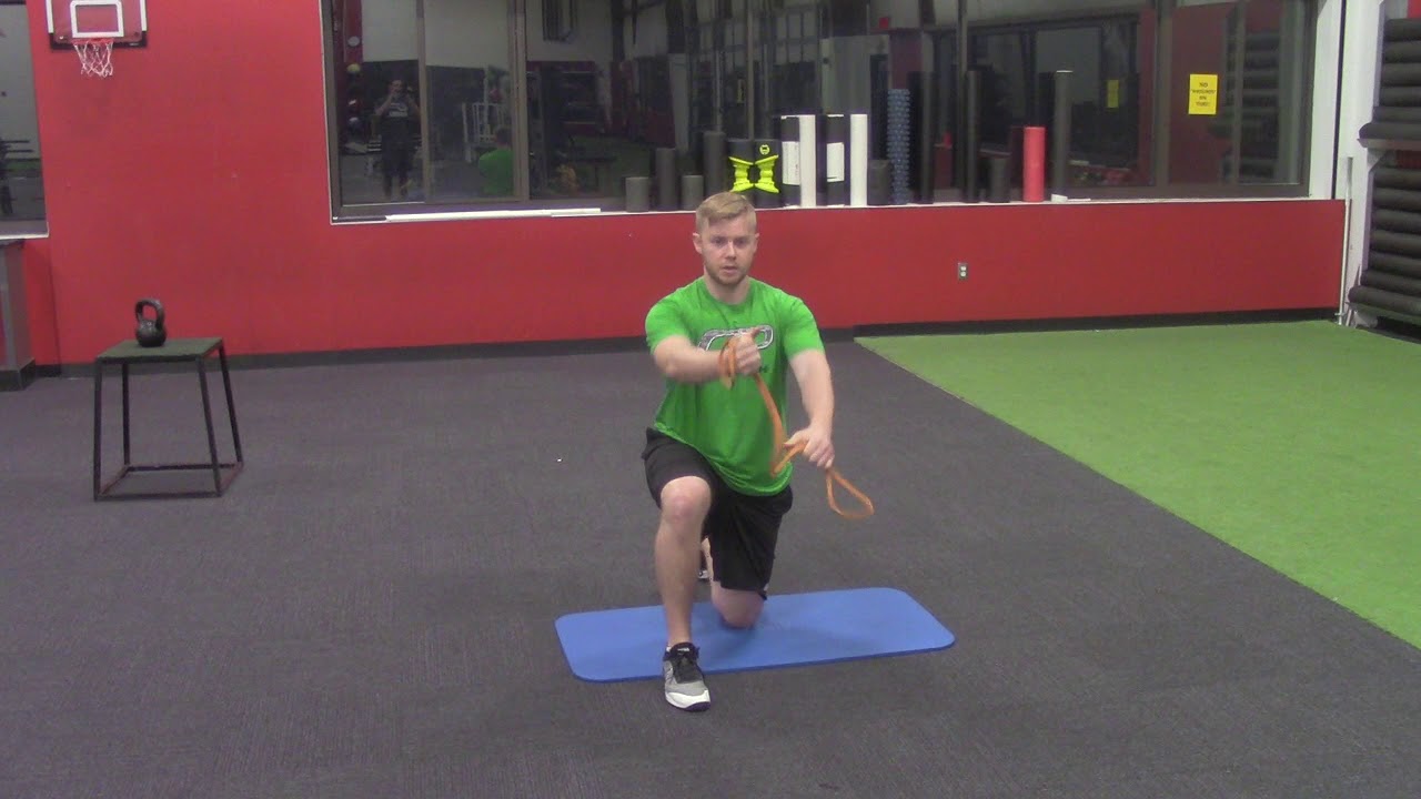 Half-Kneeling Diagonal Band Pullaparts - YouTube