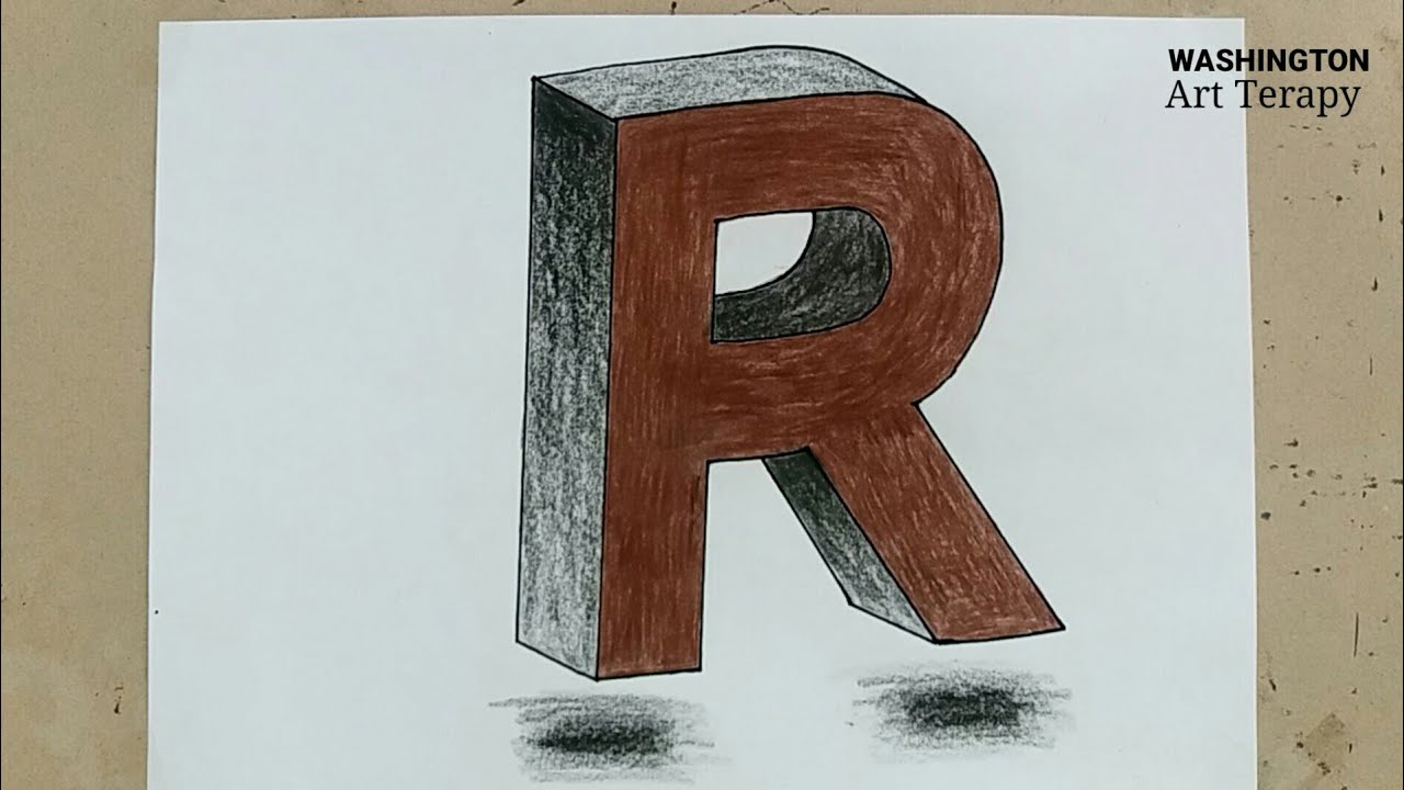 Desenhando a letra R em 3D - YouTube