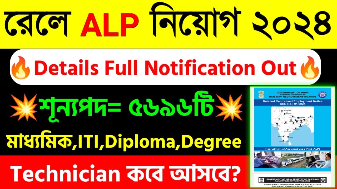 RRB ALP Notification 2024|RRB ALP Recruitment 2024| - YouTube