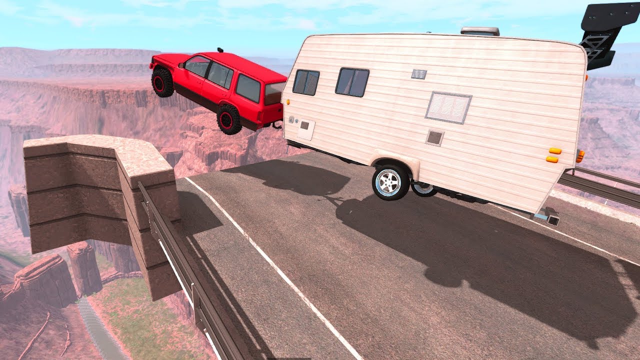 Open Bridge Jumps #4 Beamng Drive - YouTube