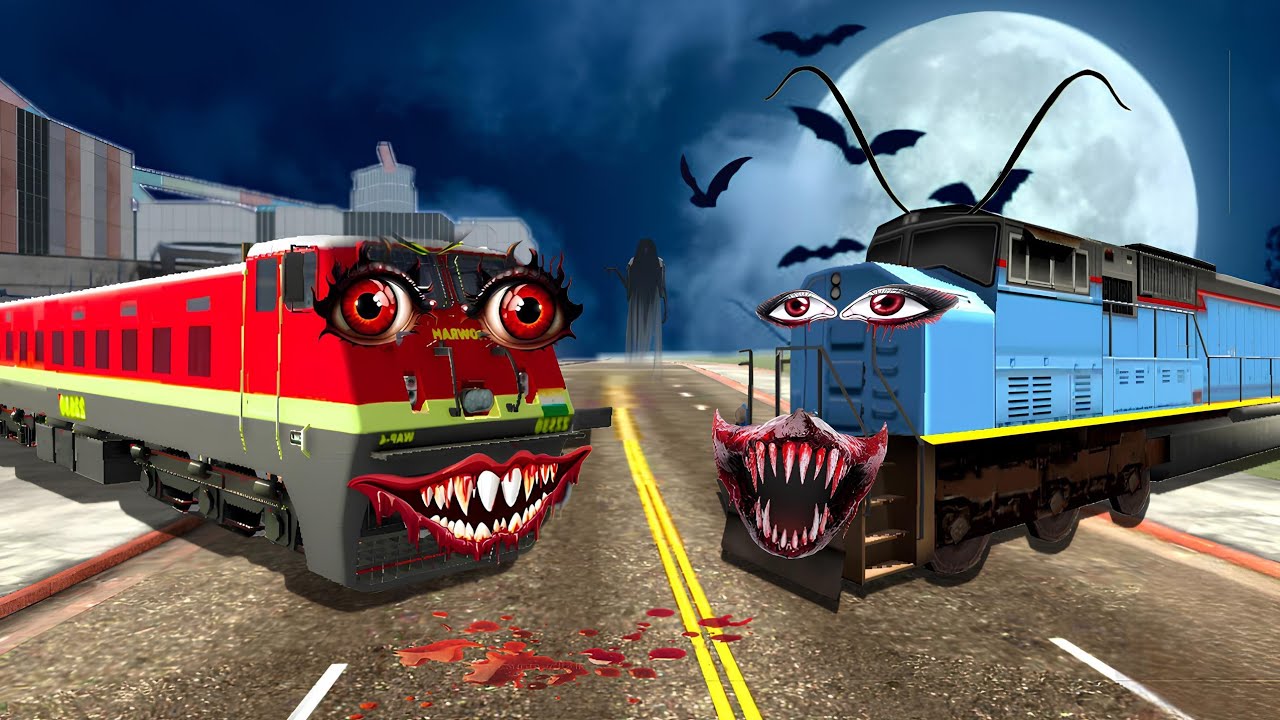 Haunded Train Vs Scary Train Fight In Indian Bike Driving 3D || - YouTube