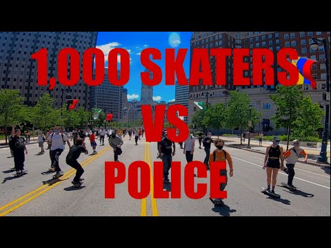 1,000 SKATERS VS POLICE // Philadelphia 2020 - YouTube