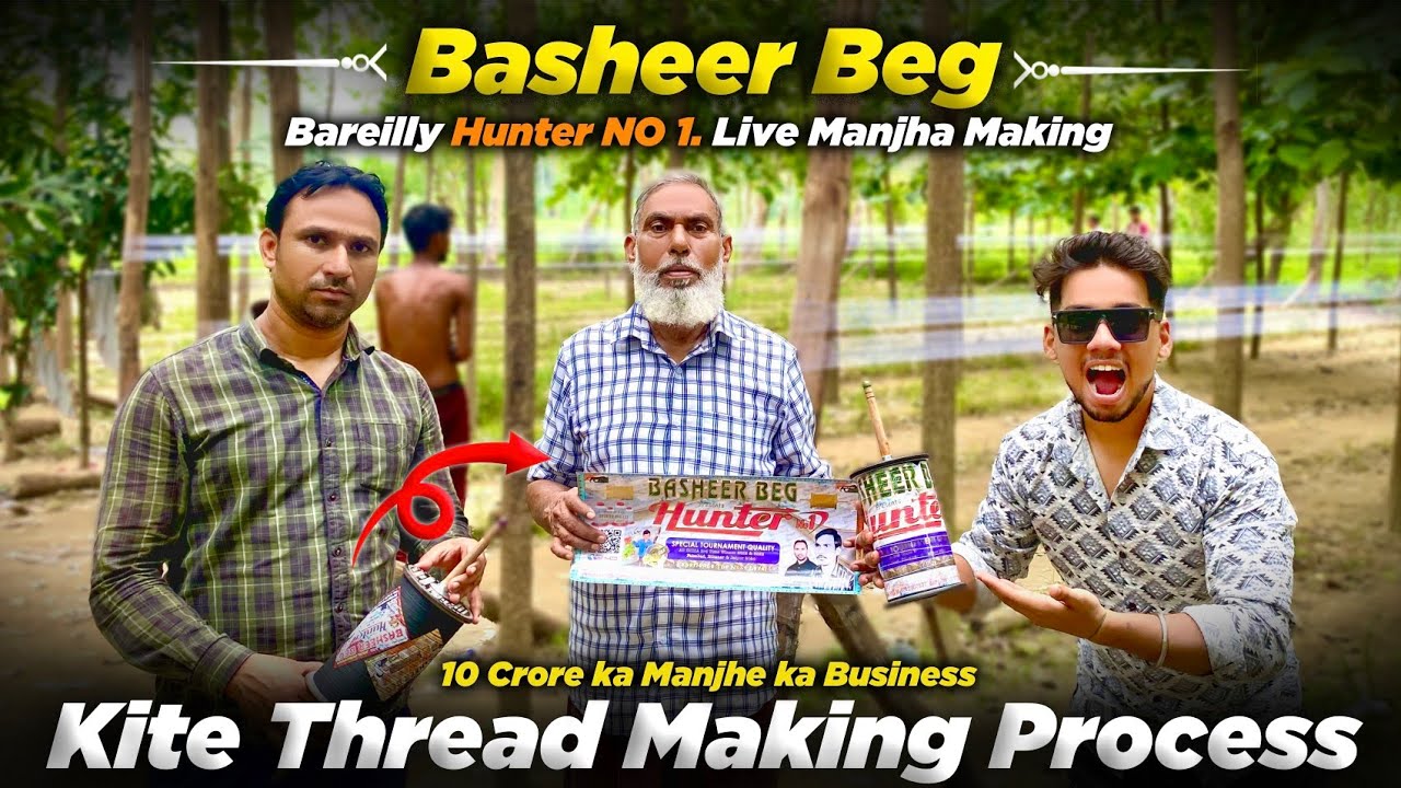 Best Manjha Maker in Bareilly 2025 | Kite Thread Making Process ...