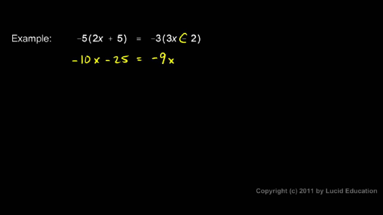Prealgebra 2.10h Distributing a Negative Sign - YouTube