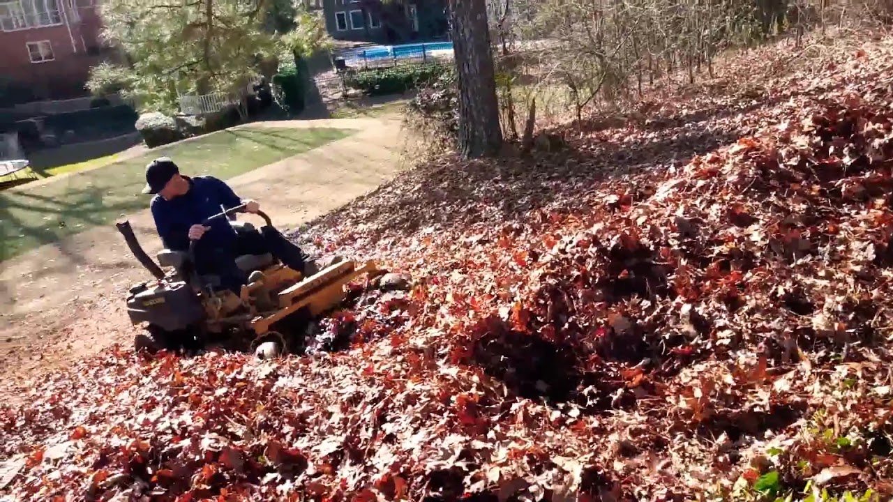 Shredding leaves - YouTube