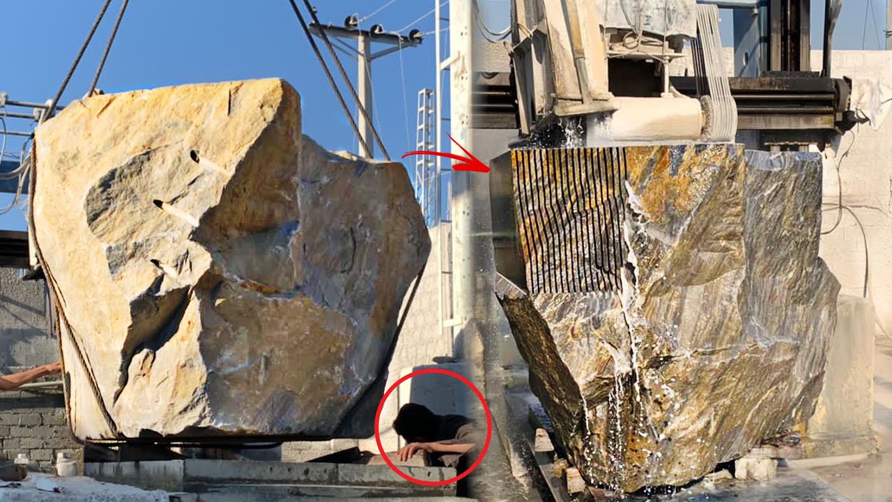 Marble Flooring Production process || Amazing Cutting Process ...