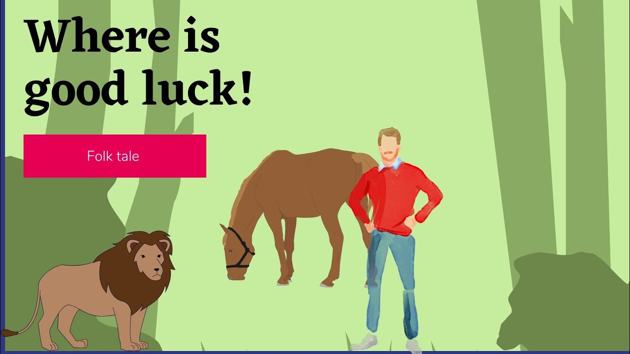 Learn english through stories|| where is the good luck story|| folk ...