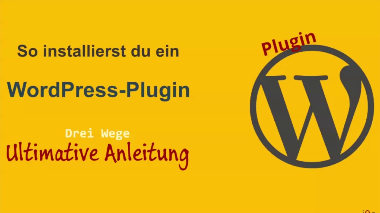 So installierst du ein WordPress Plugin - YouTube