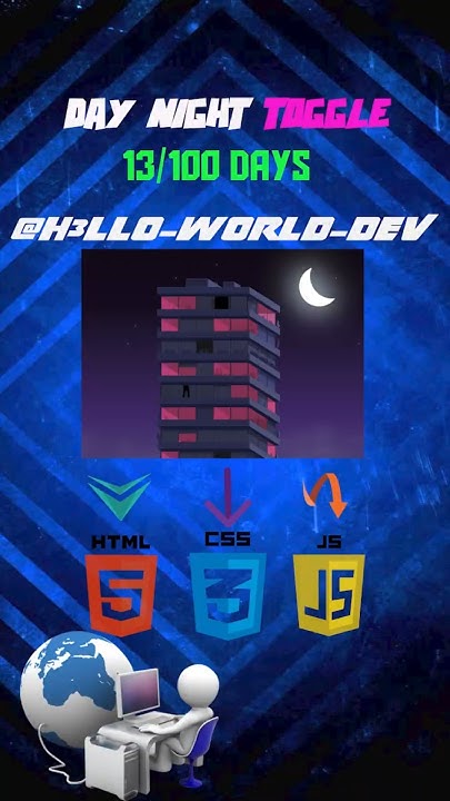 DAY NIGHT TOGGLE SWITCH USING HTML, CSS, JS | Days :- 13 | 100 days project challenge. #html # ...