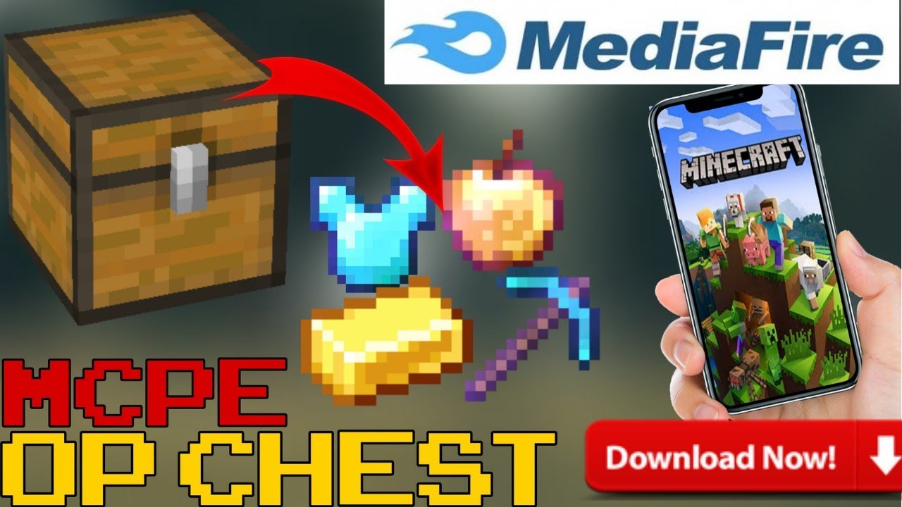 MINECRAFT BUT CHEST GIVE OP ITEMS MOD 😱 DOWNLOAD MCPE 1.18.32 | OP ...