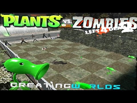 Left 4 Dead 2 - Plants vs. Zombies Mod Custom Map Gameplay Walkthrough