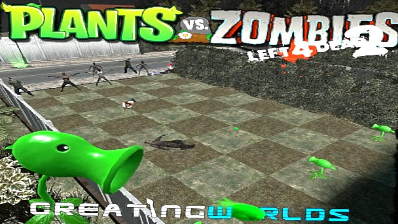 Left 4 Dead 2 - Plants vs. Zombies Mod Custom Map Gameplay Walkthrough ...